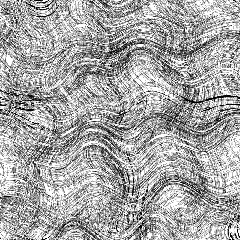 Seamless Pattern with Intersecting Curves in Black and White Design ...