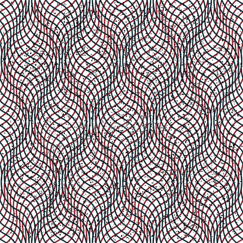 Seamless Pattern with Intersecting Red and Green Wavy Lines 5853 ...