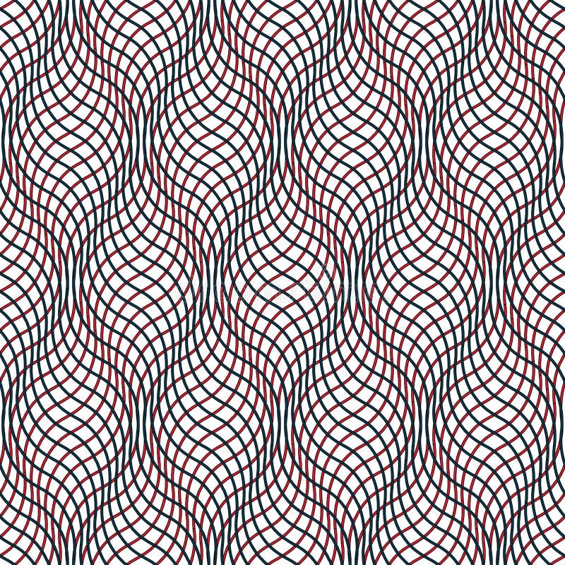 Seamless Pattern with Intersecting Red and Green Wavy Lines, Modern ...