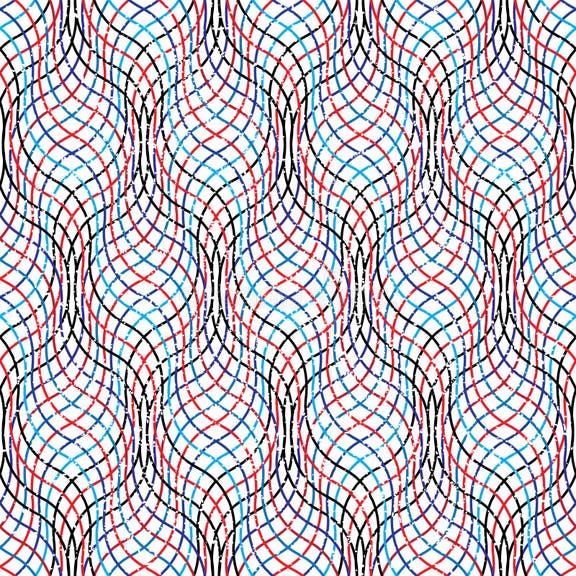 Seamless Pattern with Intersecting Wavy Colored Lines 5711, Modern ...