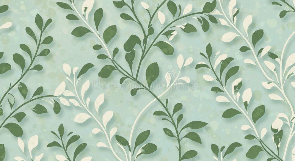 Seamless Pattern with Intertwining Vine-like Branches Featuring White ...