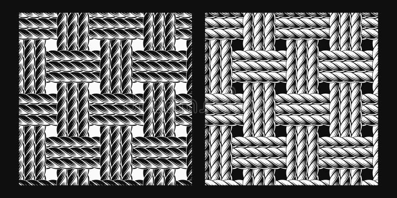 Seamless Pattern with Interwoven Ropes Stock Photo - Image of cord ...