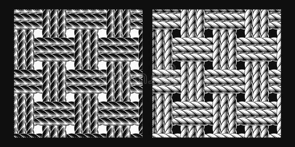 Seamless Pattern with Interwoven Ropes Stock Photo - Image of cord ...