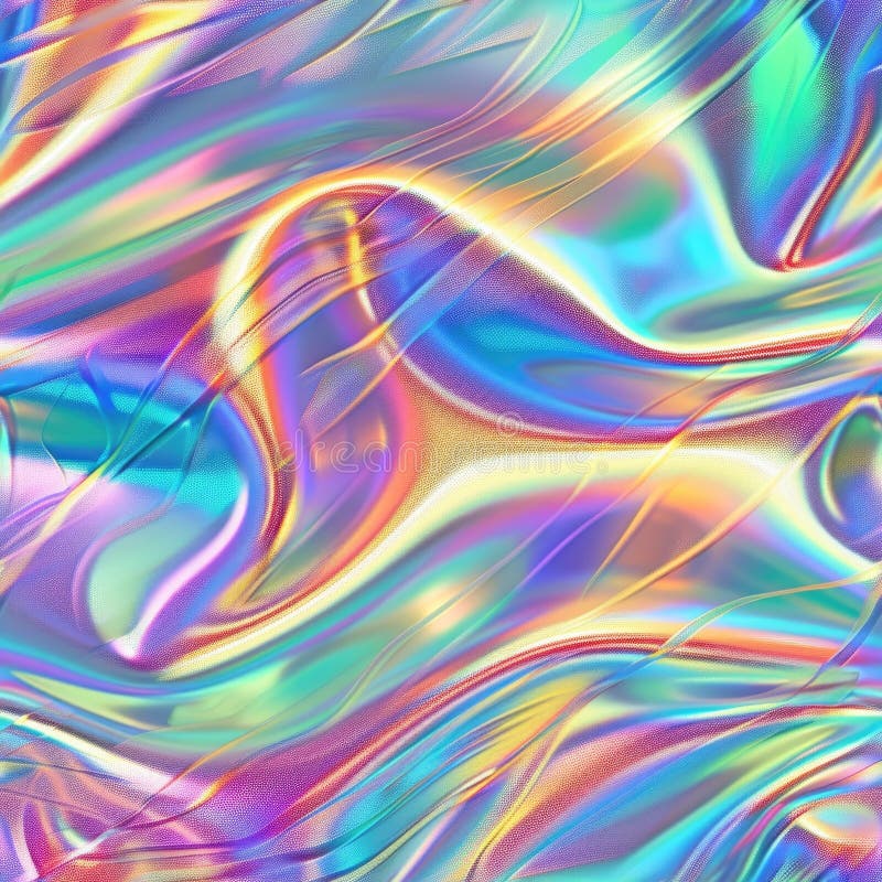 Seamless Pattern of Iridescent Fabric Waves Stock Photo - Image of ...