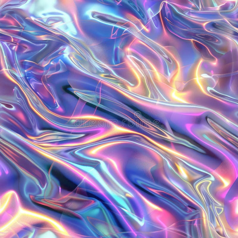 Seamless Pattern of Iridescent Fabric Waves Stock Photo - Image of ...