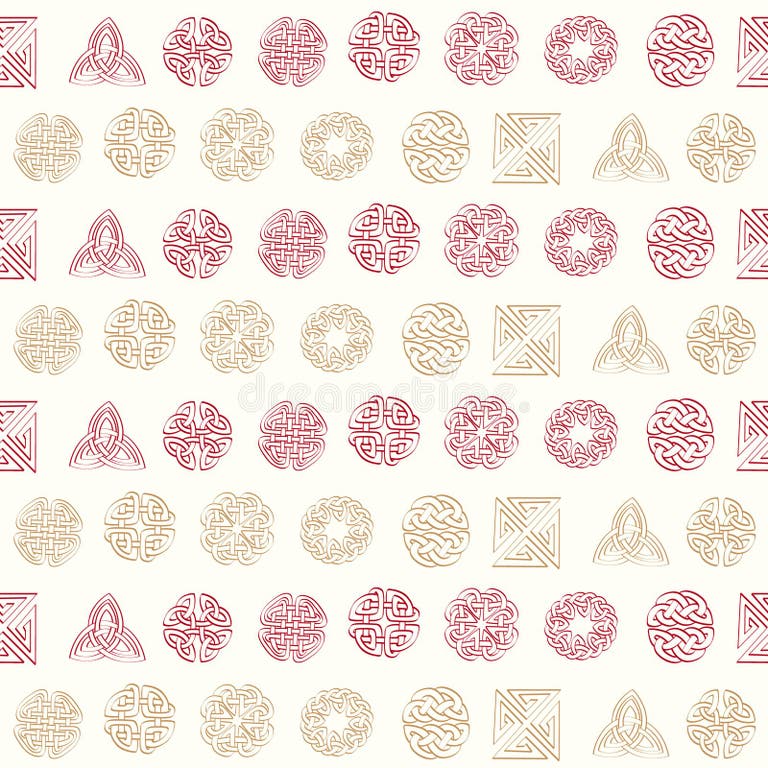 Seamless Pattern with Irish Geometric Ornament Stock Vector ...