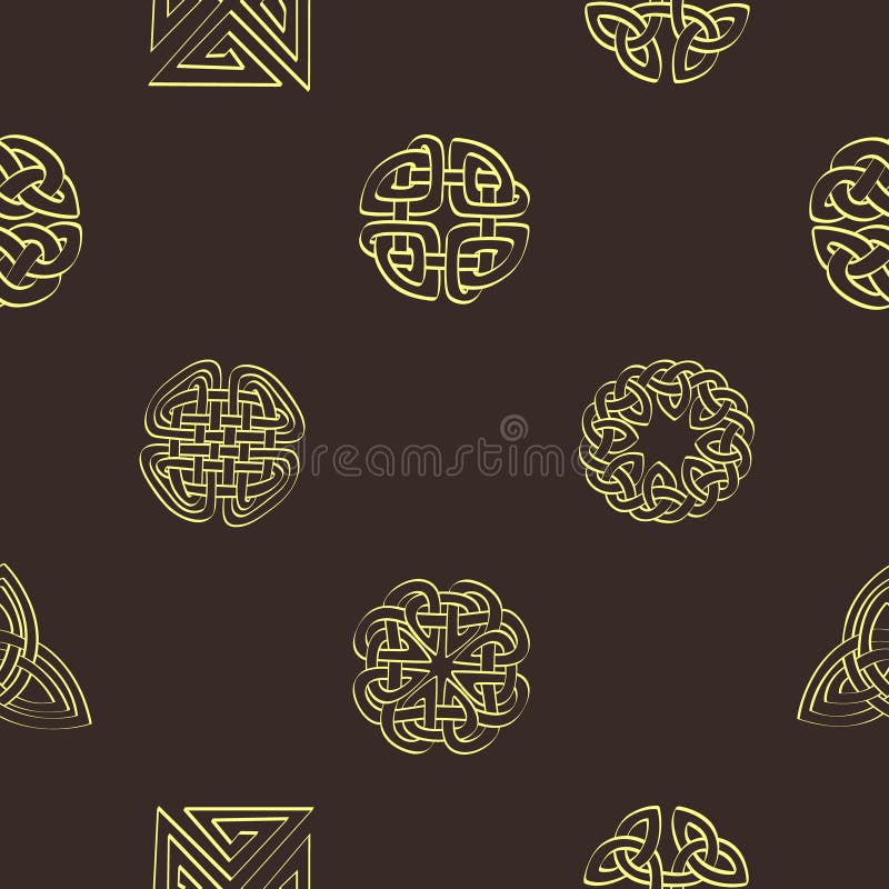 Seamless Pattern with Irish Geometric Ornament Stock Vector ...