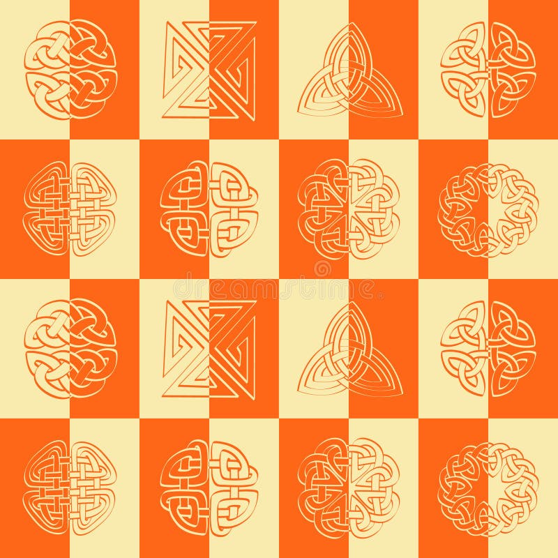 Seamless Pattern with Irish Geometric Ornament Stock Vector ...