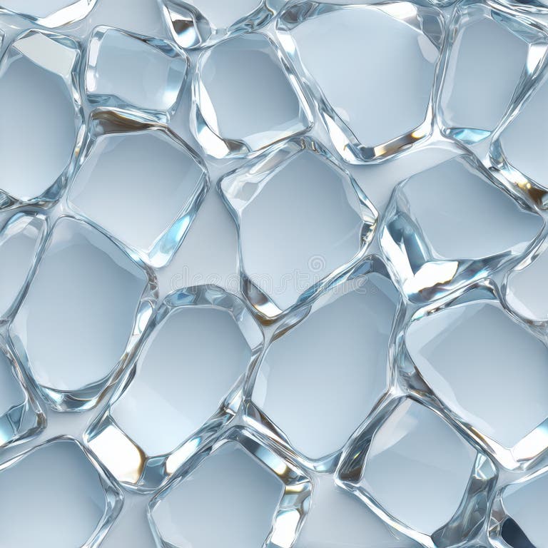 Seamless Pattern of Irregular Clear Glossy Shapes, Decorative ...