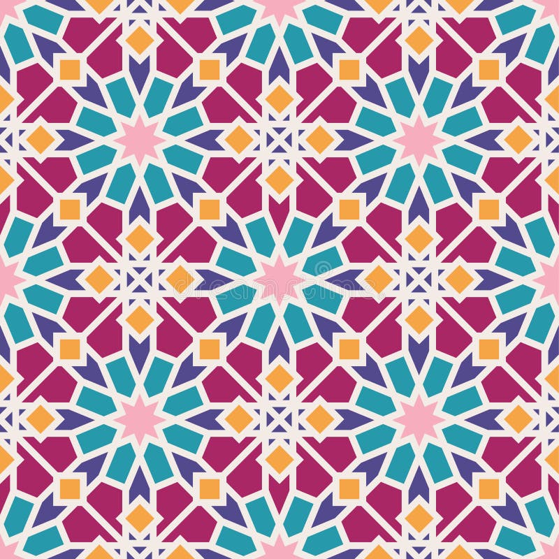 Seamless Pattern, Islamic Inspired Stock Vector - Illustration of ...