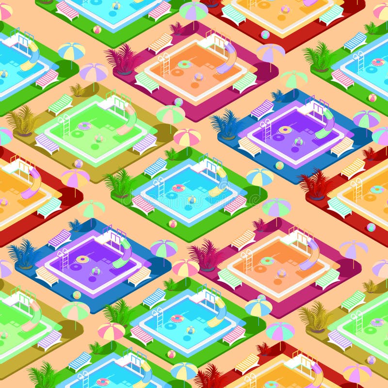 Isometric Swimming Pools Stock Illustrations – 209 Isometric Swimming ...