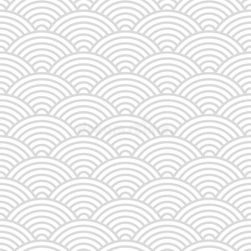 Seamless Pattern with Japanese Style Gray and White Circles Ornate for ...