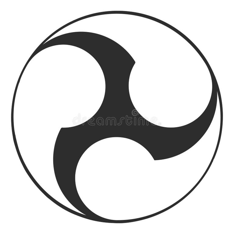 Seamless Pattern with Japanese Symbol Tomoe Stock Vector - Illustration ...