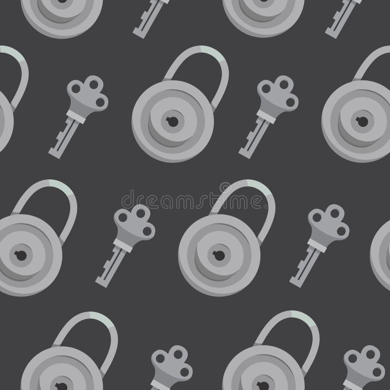 Seamless Pattern with Key Vector. Locks and Keys Background. Stock ...
