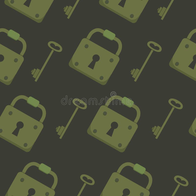 Seamless Pattern with Key Vector. Locks and Keys Background. Stock ...