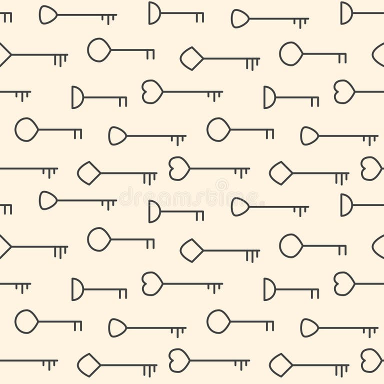 Seamless pattern of keys stock vector. Illustration of grey - 72392584