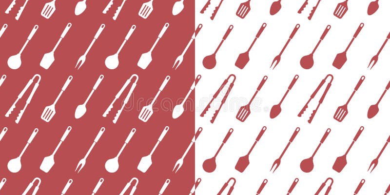 Seamless Pattern with Kitchen Utensils. Cooking Seamless Pattern ...