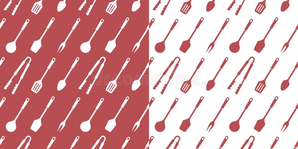 Seamless Pattern with Kitchen Utensils. Cooking Seamless Pattern ...
