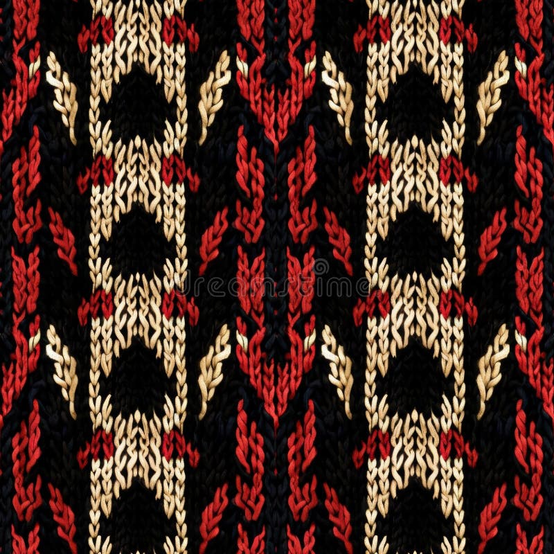 Seamless Pattern a Knitted Fabric of Native Peoples. Classic Sweater ...