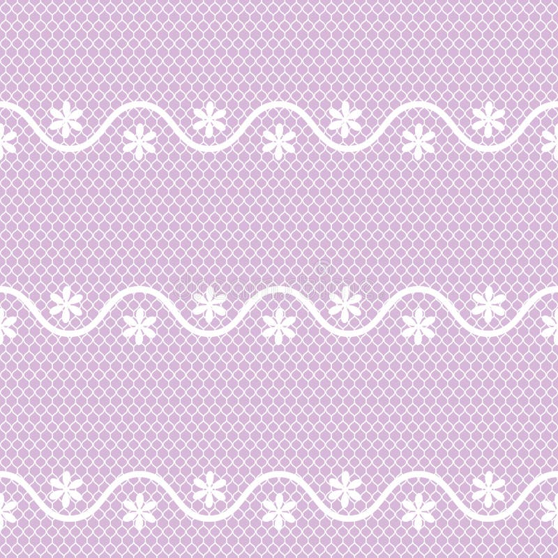 Seamless Pattern Lace, White and Lilac Color Stock Illustration ...