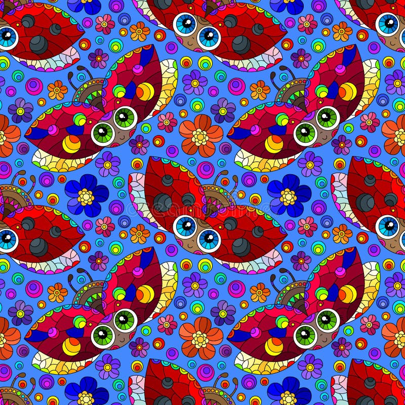 Flowers and insects stock vector. Illustration of dragonfly - 43233969