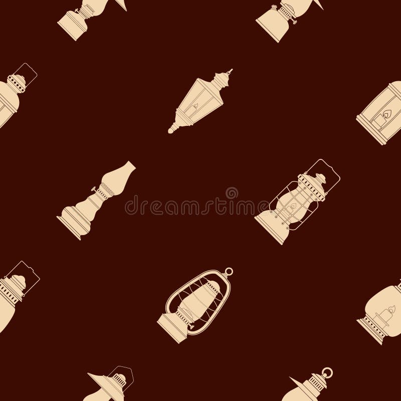 Seamless Pattern with Lanterns Stock Illustration - Illustration of ...