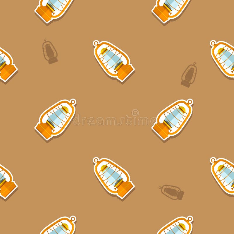 Seamless Pattern with Lanterns Stock Vector - Illustration of light ...