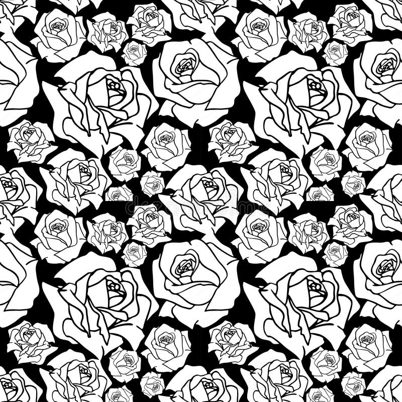 Seamless Pattern of Large Red and Pink Rose Buds, Texture Stock ...