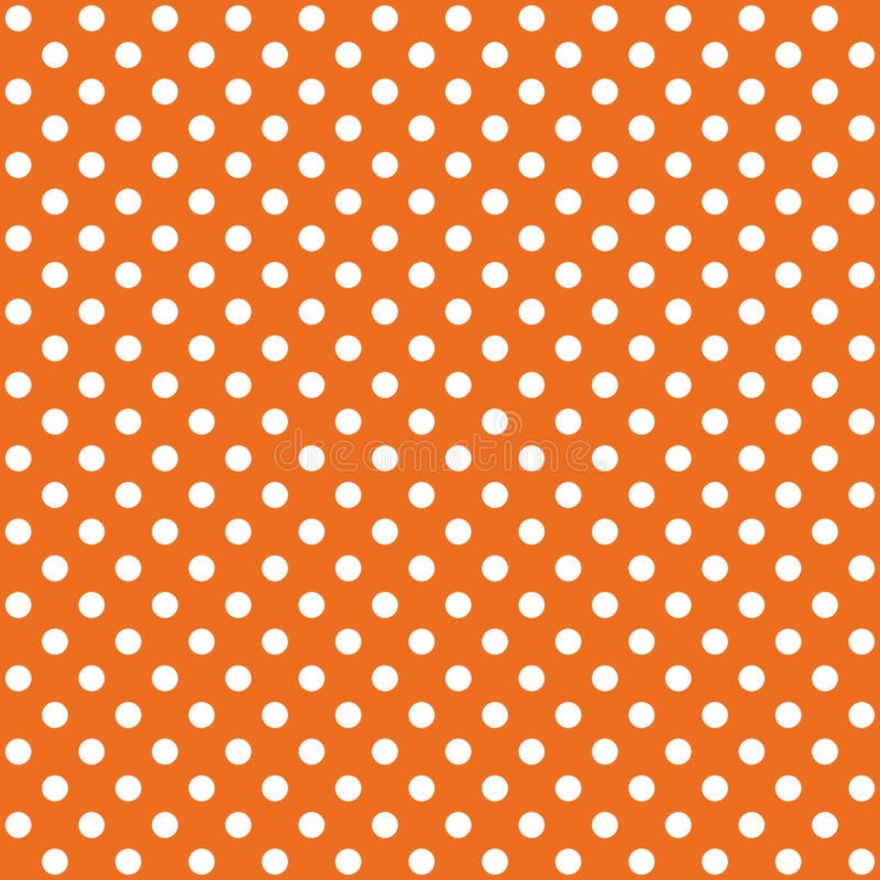 A Seamless Pattern is a Large White Dot on a Orange Background. EPS ...