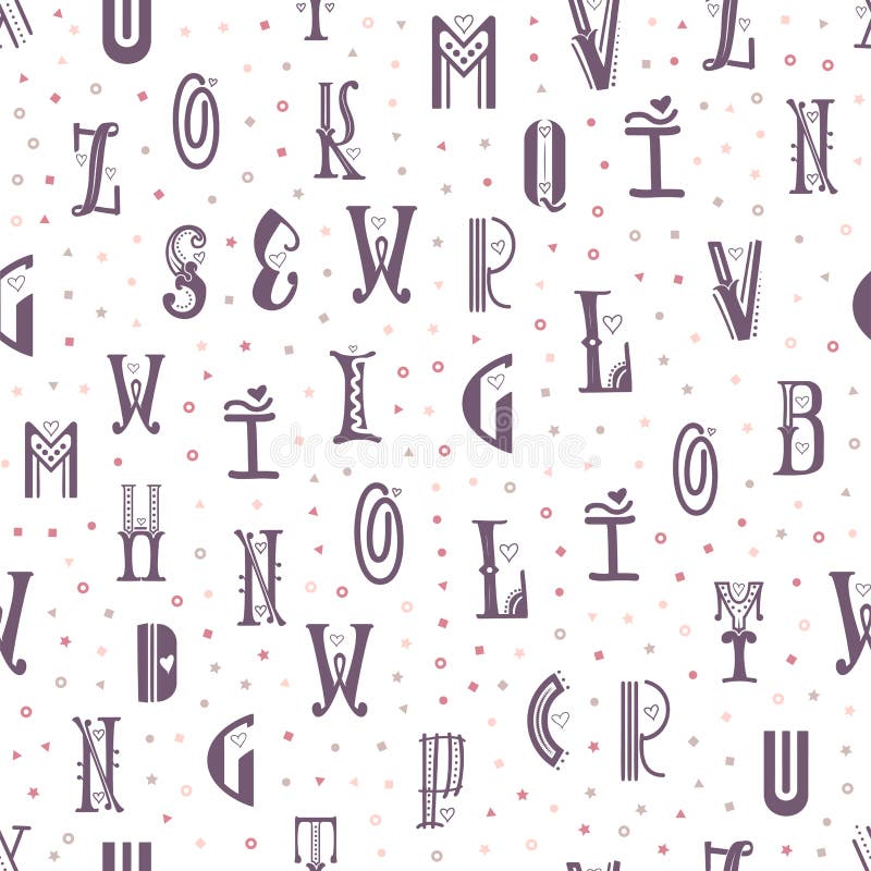 Seamless Pattern from the Latin Alphabet, Can Be Used for Wallpaper ...