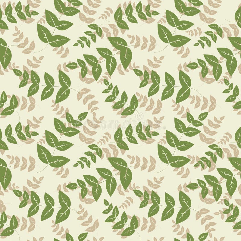 Seamless Pattern with Leaf, Abstract Leaf Texture Stock Vector ...