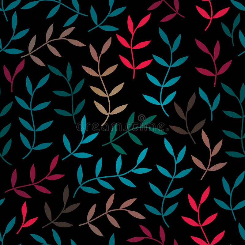 Seamless Pattern with Leaf, Abstract Leaf Texture, Endless Backg Stock ...