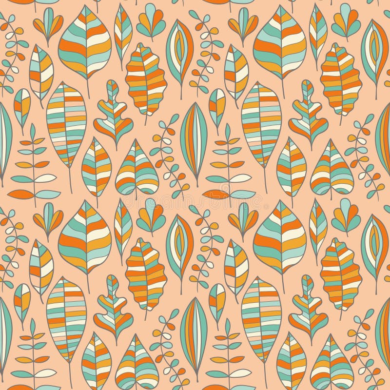 Seamless Pattern with Leaf, Abstract Leaf Texture, Endless Background ...