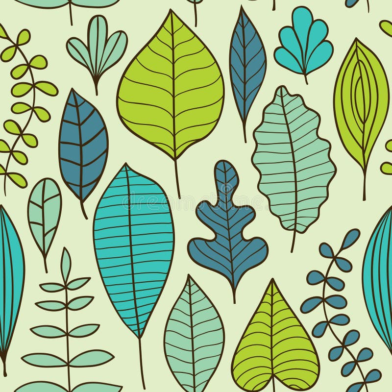 Seamless Pattern with Leaf, Abstract Leaf Texture, Endless Background ...