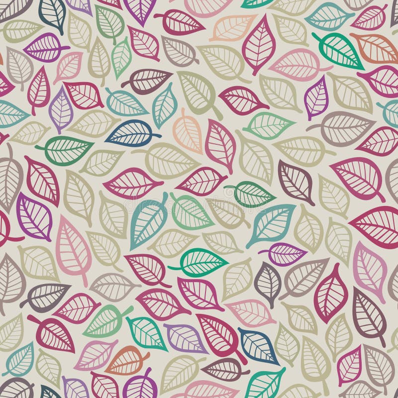 Seamless Pattern with Leaf, Abstract Leaf Texture, Endless Background ...