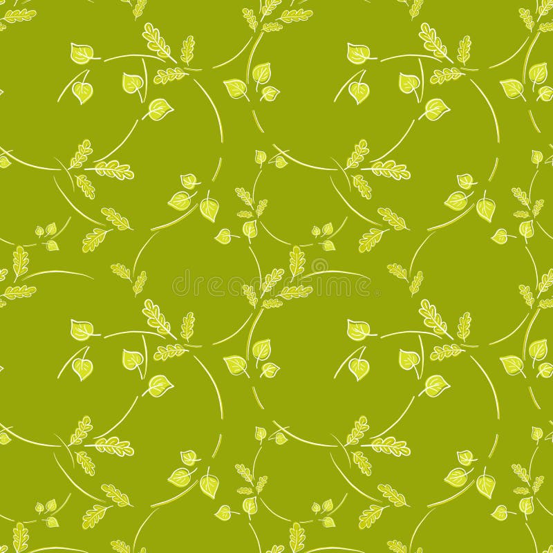 Seamless Pattern with Leaf, Abstract Leaf Texture, Endless Background. Stock Vector ...