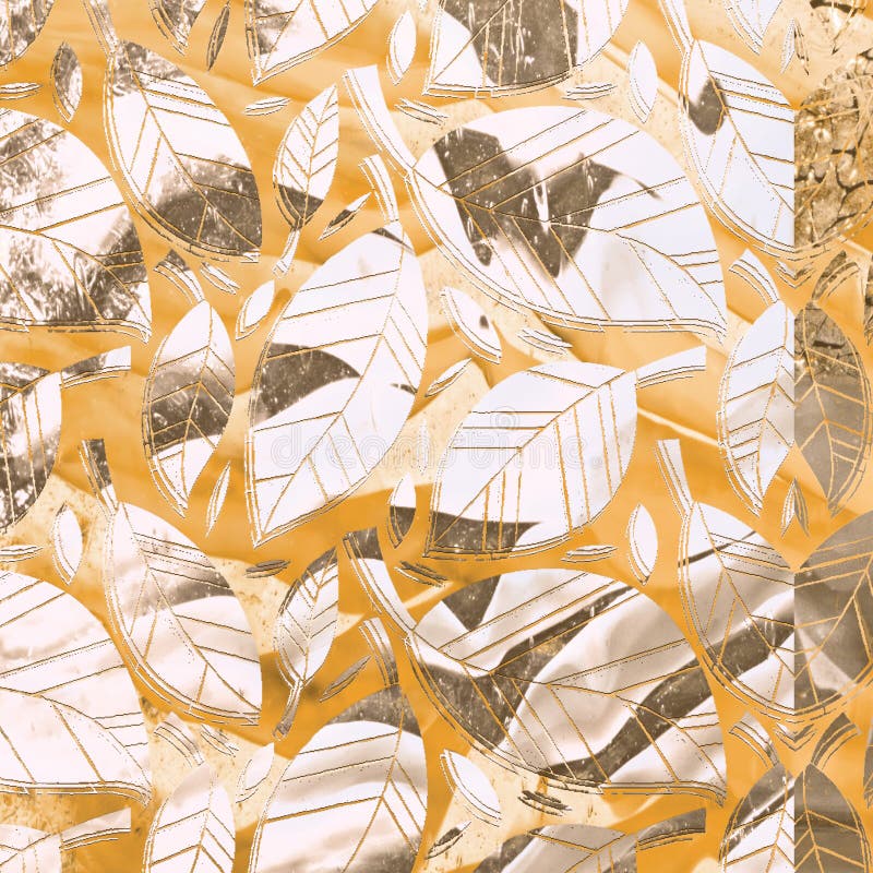 Seamless Pattern with Leaf, Colorfull Leaf Background. Abstract Leaf ...