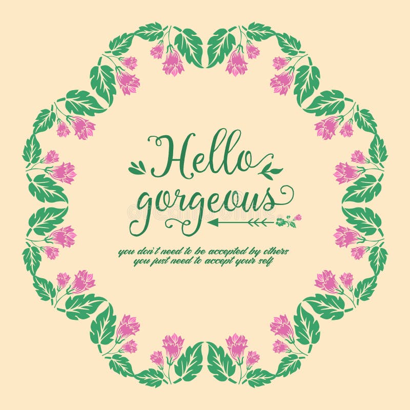 Seamless Pattern of Leaf and Floral Frame with Unique Style, for Hello ...