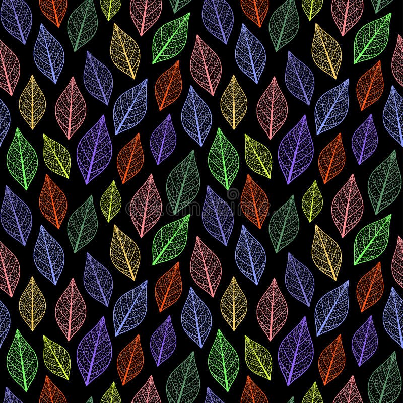 Seamless Pattern. Leaflet with Veins. Eps10 Vector Stock Illustration ...