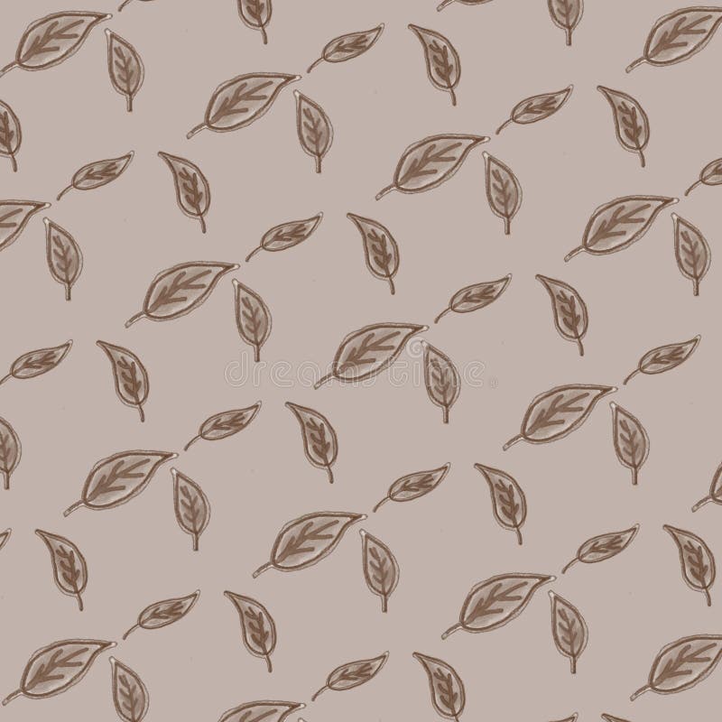 Seamless Pattern Leafs Background Fabric Pattern Nature Style Stock ...
