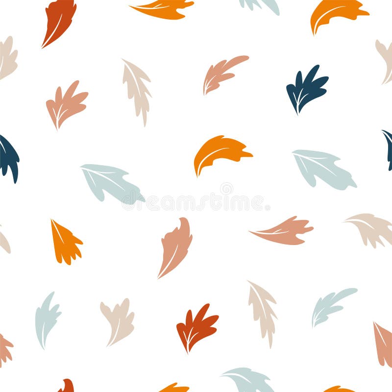 Seamless Pattern Leaves Autumn Print Background September October ...