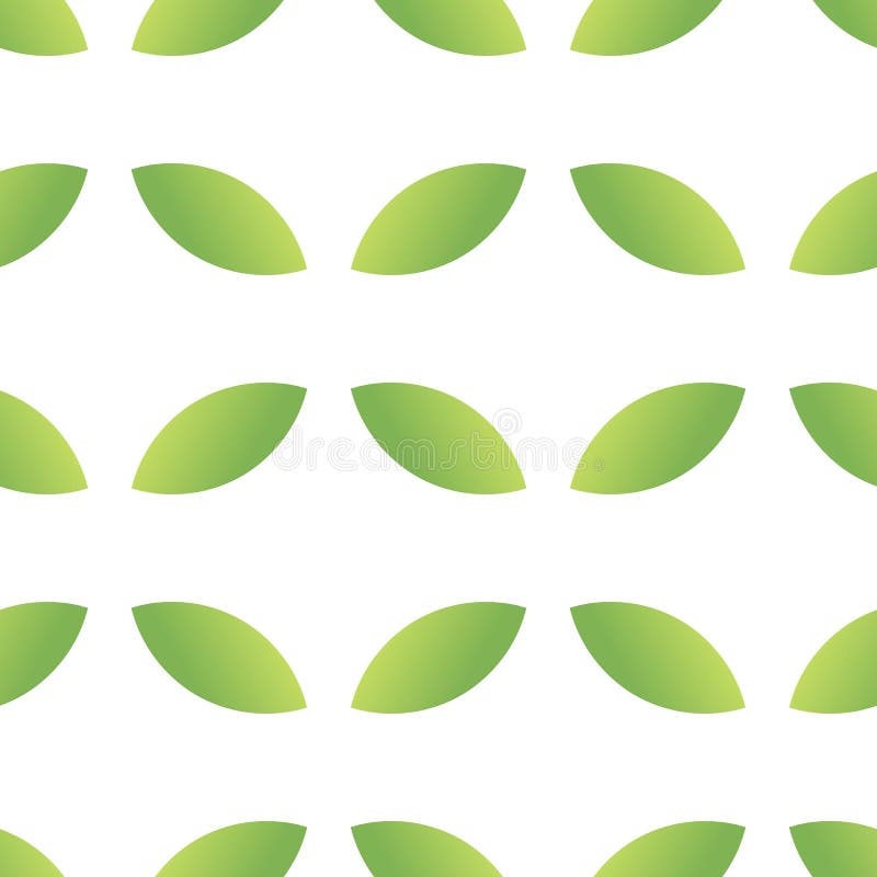 Seamless Pattern of Leaves with Green Gradation Stock Vector ...