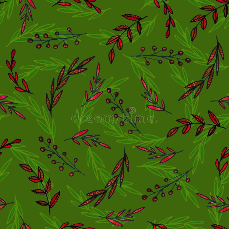Seamless Pattern of Leaves. Print for Fabric and Other Surfaces Stock ...