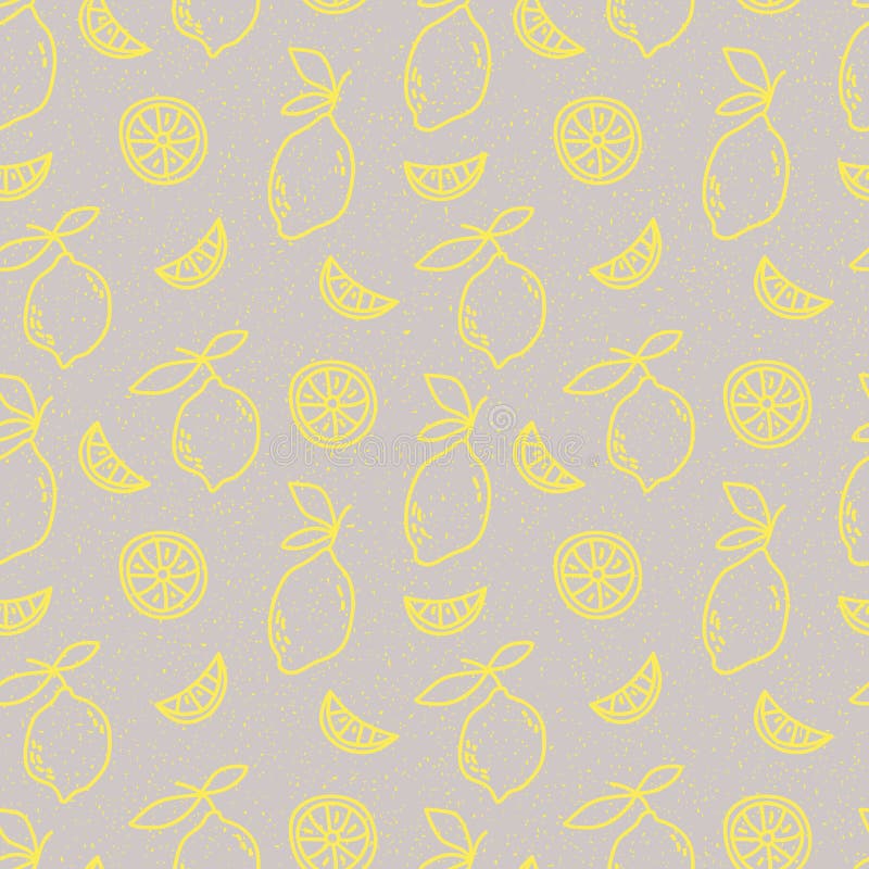 Seamless Pattern with Lemon Fruits Stock Vector - Illustration of ...