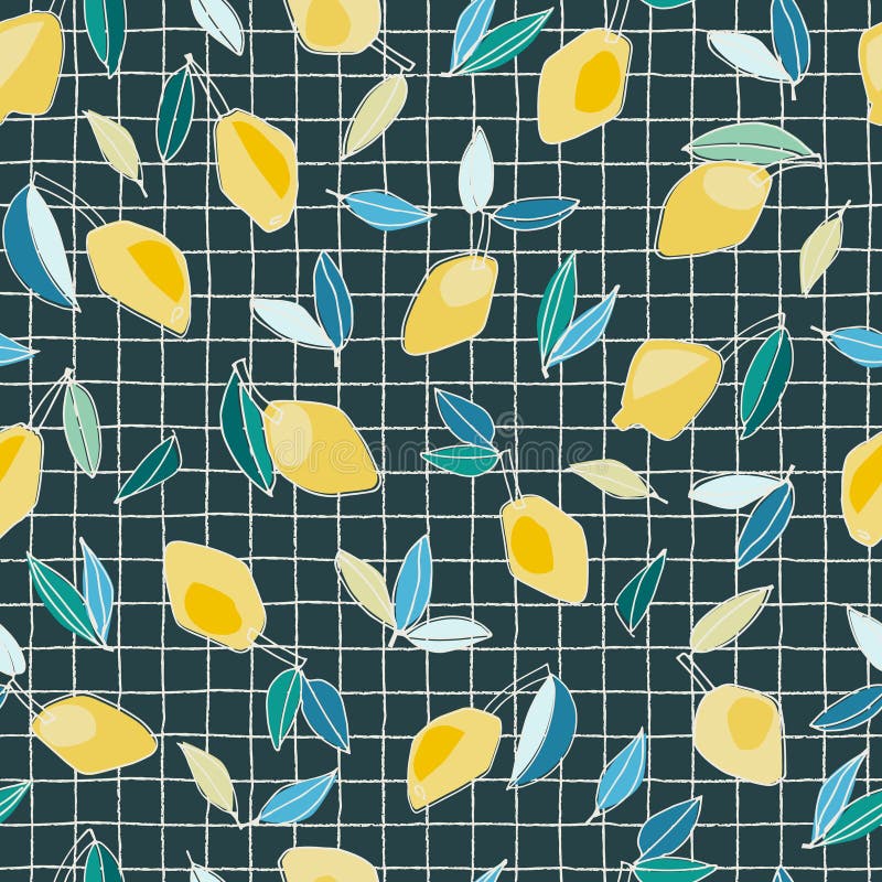 Seamless Pattern with Lemons for Textile Design, Home Decor, Social ...