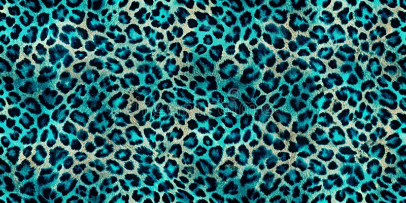 Seamless Pattern Leopard Abstract Smooth Streaks and Spots Blue and ...