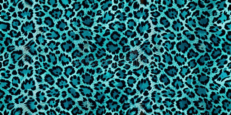 Seamless Pattern Leopard Abstract Smooth Streaks and Spots Blue and ...