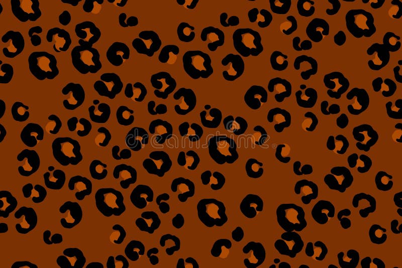 Seamless Pattern with Leopard Fur in Brown, Beige, Black. Endless ...