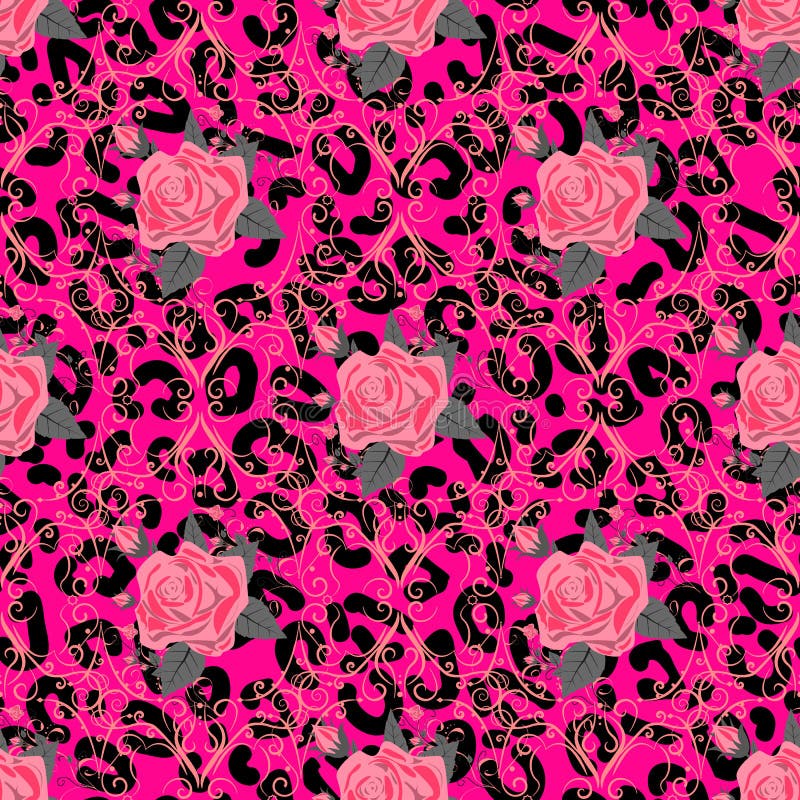 Roses Leopard Background Stock Illustrations – 288 Roses Leopard ...