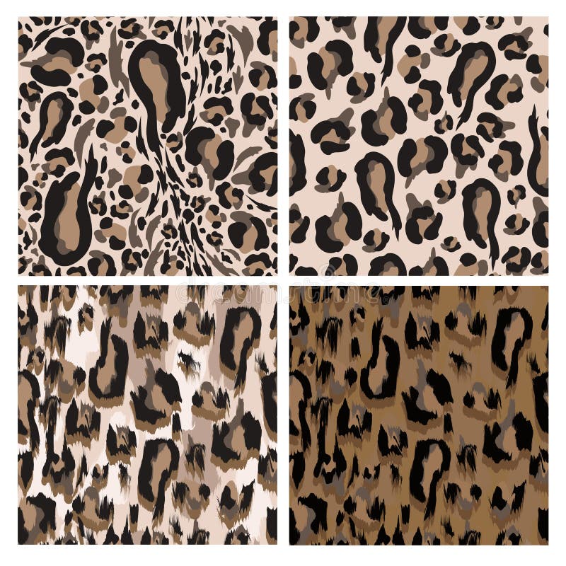Seamless Pattern with Leopard Skin. Vector. Stock Vector - Illustration ...